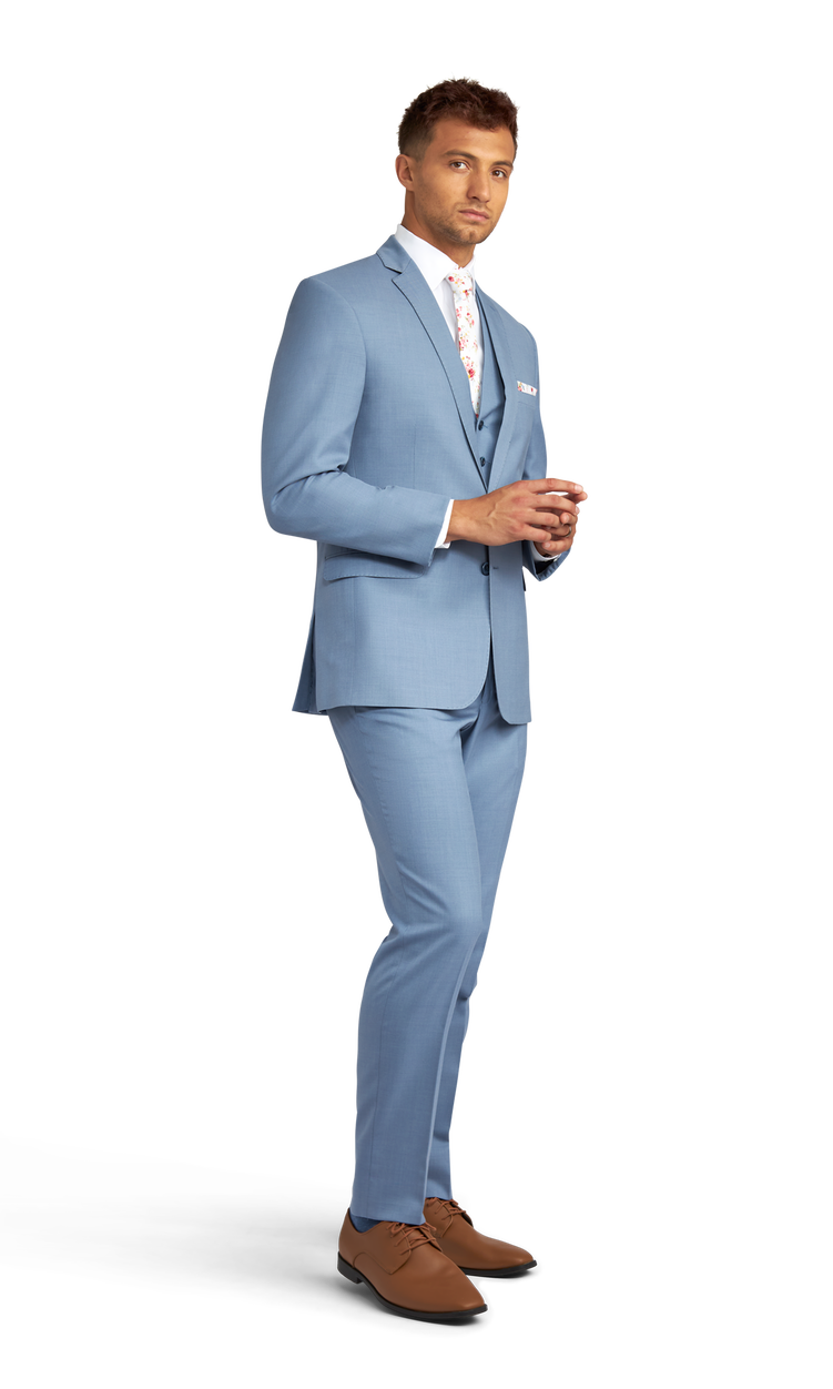 Light Blue Verona Suit Stitch And Tie