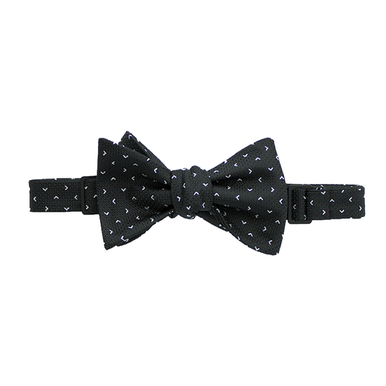 patterned black bow ties