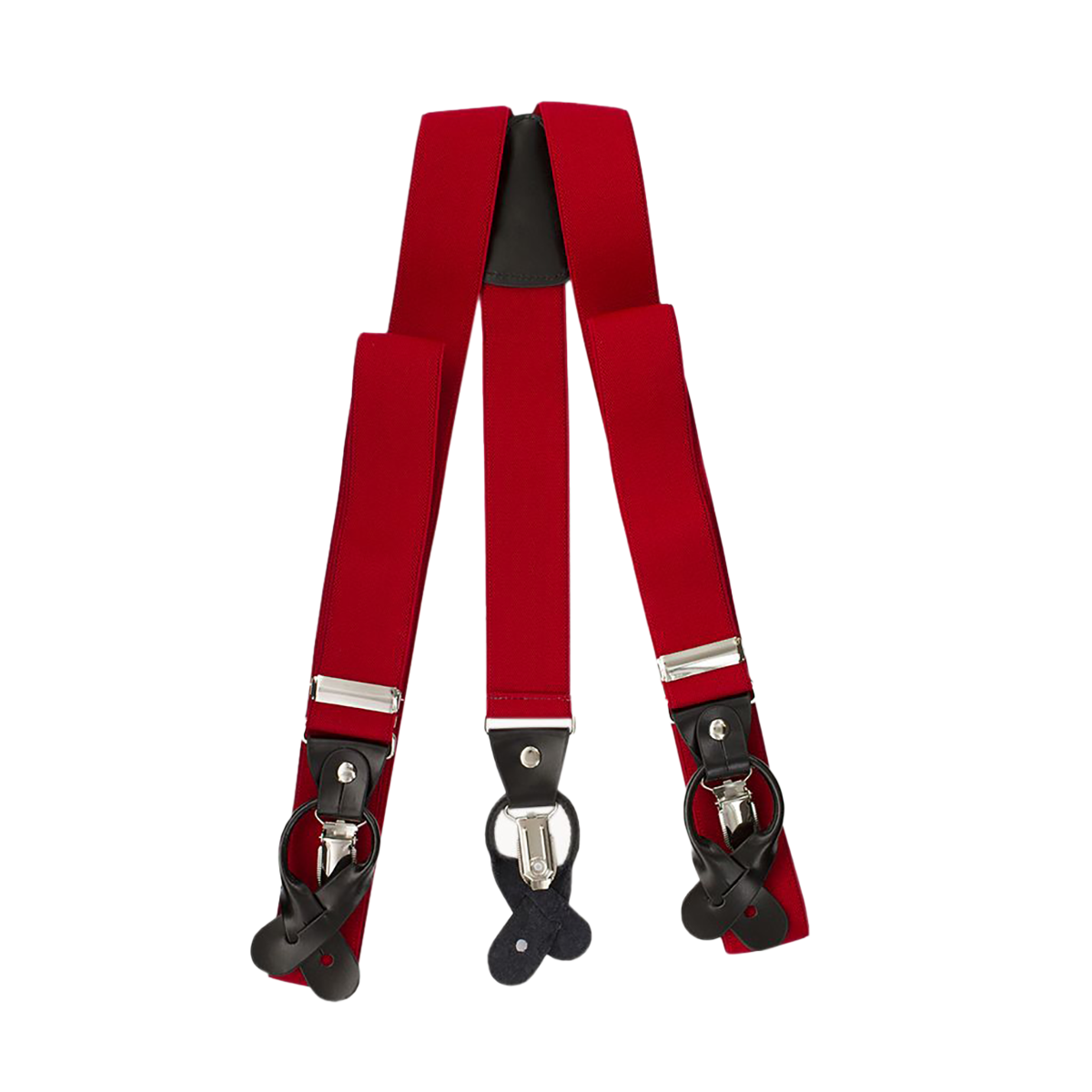 Red Button And Clip Suspenders