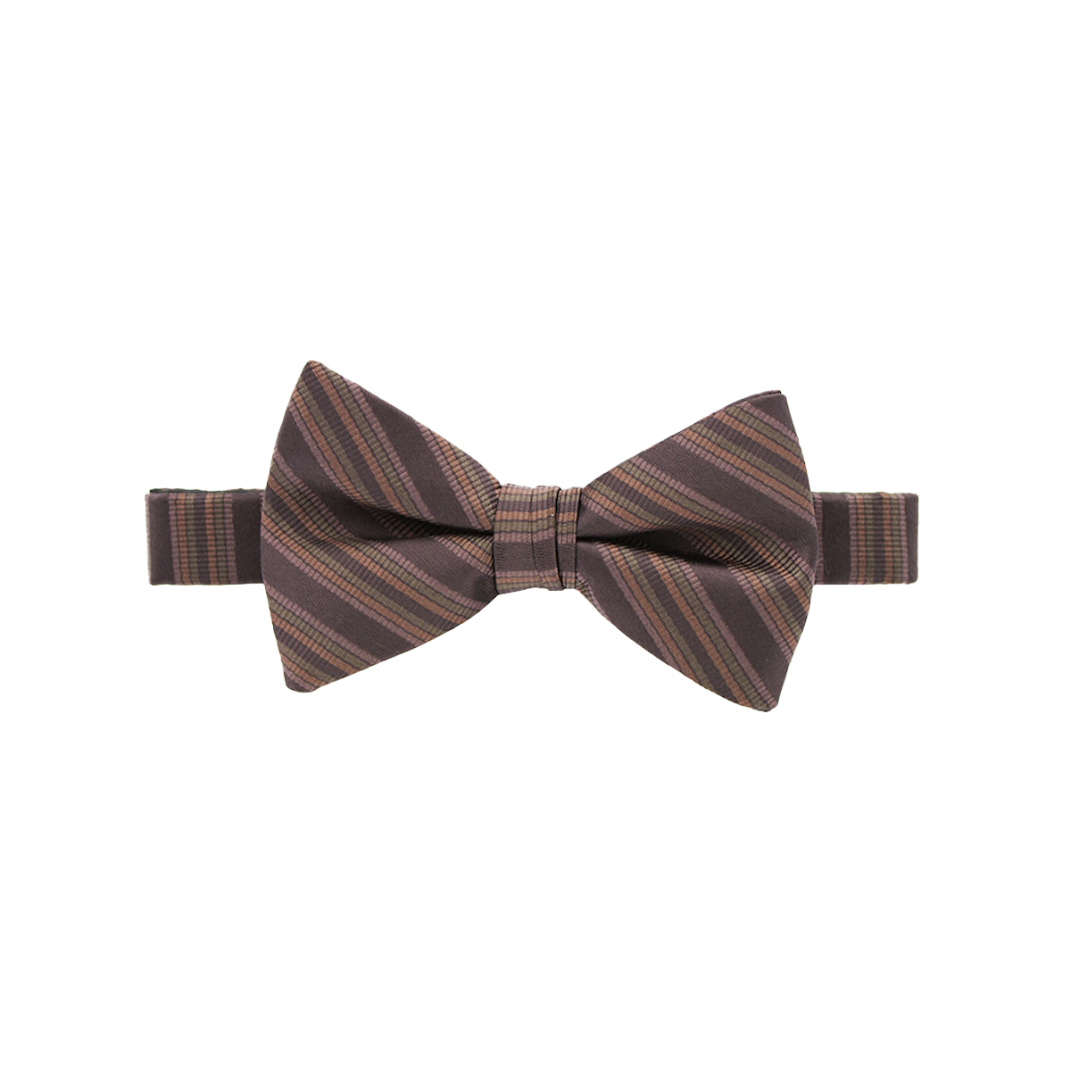 Chocolate Striped Bow Tie