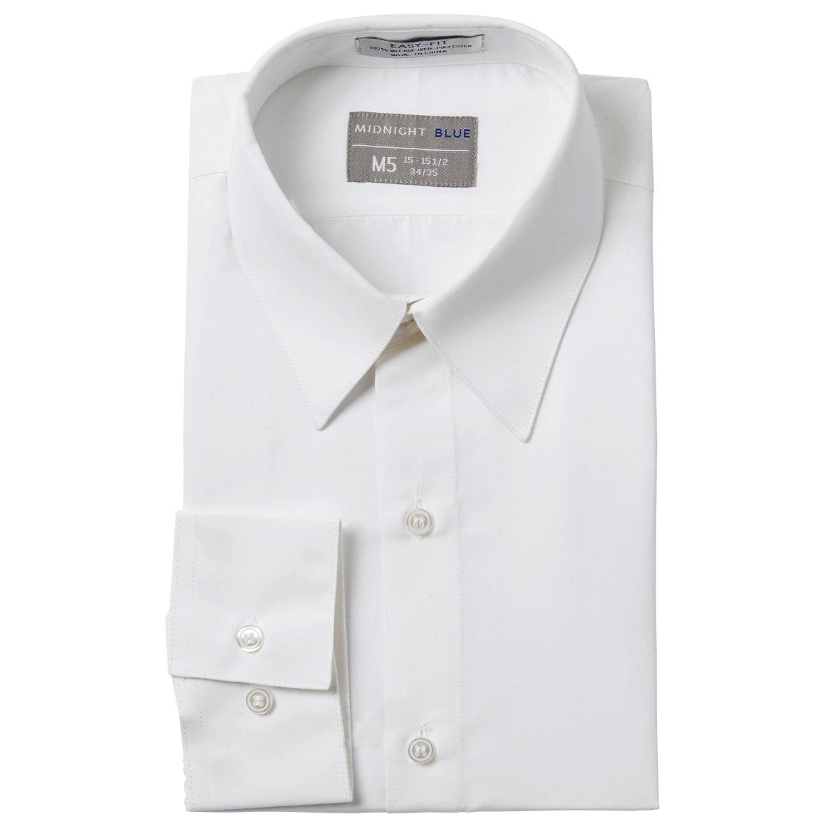 White Laydown Collar Shirt